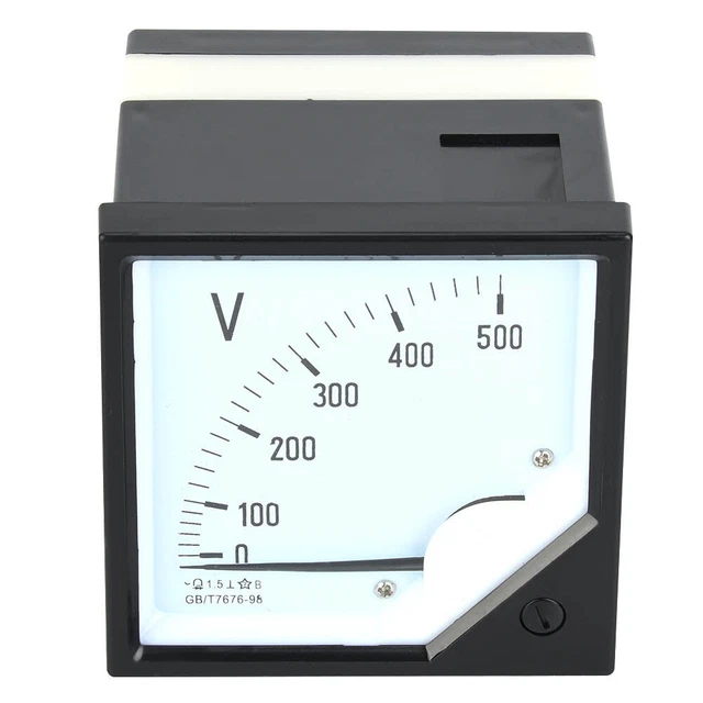 SQUARE PANEL VOLTAGE Meter Analog Voltmeter AC0-500V For Electronic ...