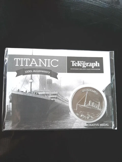TITANIC NEWSPAPER & Medal 100 Anniversary Medal + Belfast Telegraph ...