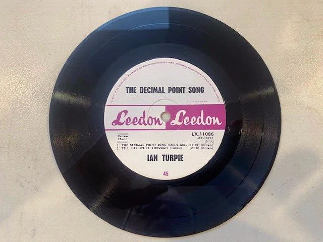 IAN TURPIE- NZ Leedon EP With PS "The Decimal Point" 1960s EX $63.00 ...