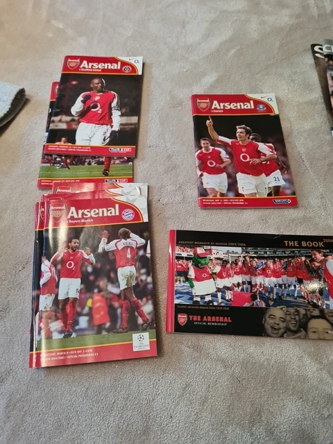 ARSENAL PROGRAMMES FROM 2004/2005 Season 25 In Total £12.50 - PicClick UK