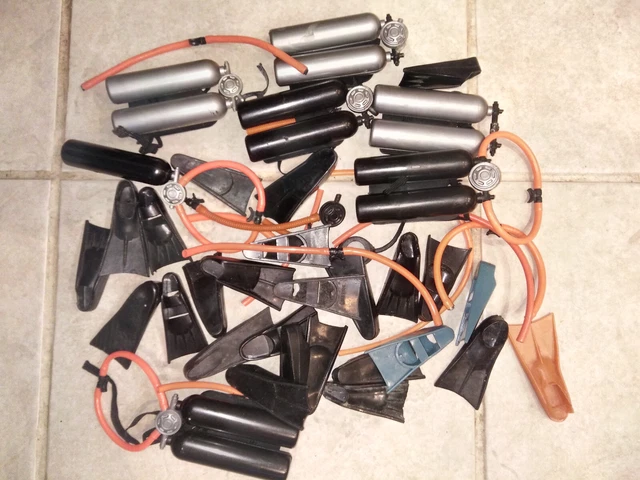 ACTION MAN PALITOY scuba diver/frogman gear, tanks, flippers etc £8.00 ...