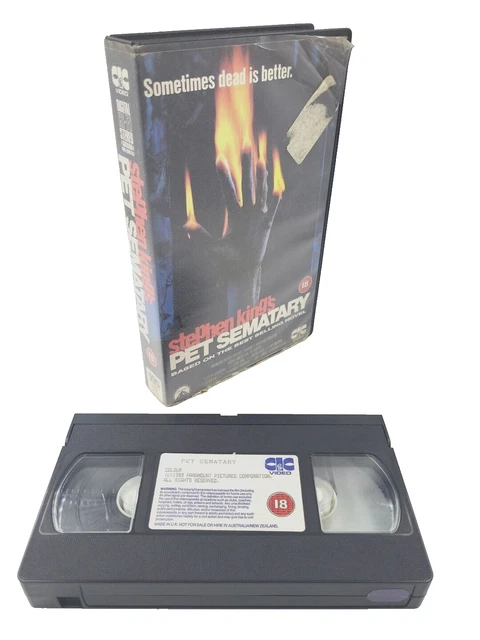STEPHEN KING'S PET Sematary VHS Ex Rental Video Big Box CIC Video Cert ...