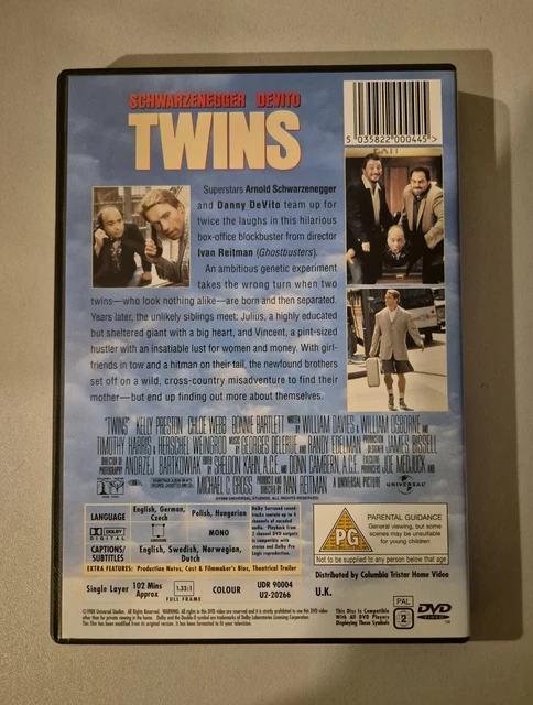 TWINS (DVD) ARNOLD Schwarzenegger, Danny Devito. Region 2. £3.00 ...