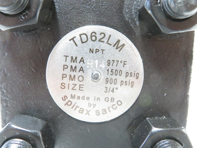 PIÈGE À VAPEUR thermodynamique 3/4" Spirax Sarco TD62LM NEUF PAS DE ...