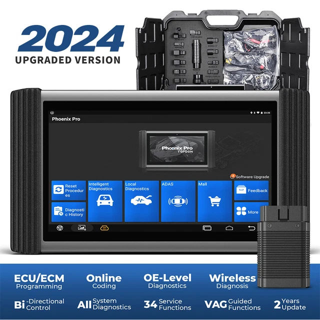 2024 TOPDON PHOENIX PRO Car Diagnostic Scanner Tool ECU Programming Key ...