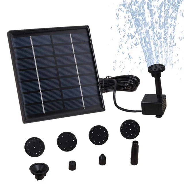SOLAR PANEL POWERED Water Feature Pump Garden Pool Pond Fish Aquarium ...