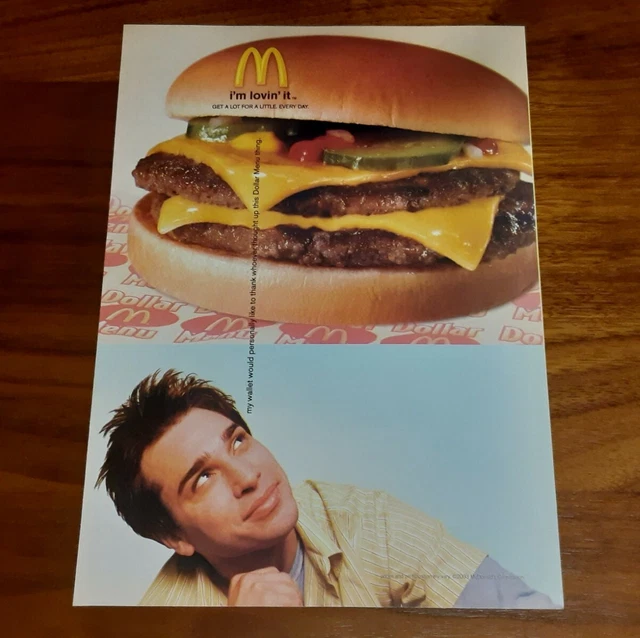 MCDONALDS CHEESEBURGER PRINT Ad Magazine Advertisement Thank You Dollar ...