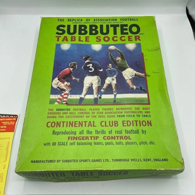 VINTAGE SUBBUTEO TABLE Soccer Club Edition Set Football + Scoreboard & Team 31 £25.00 - PicClick UK