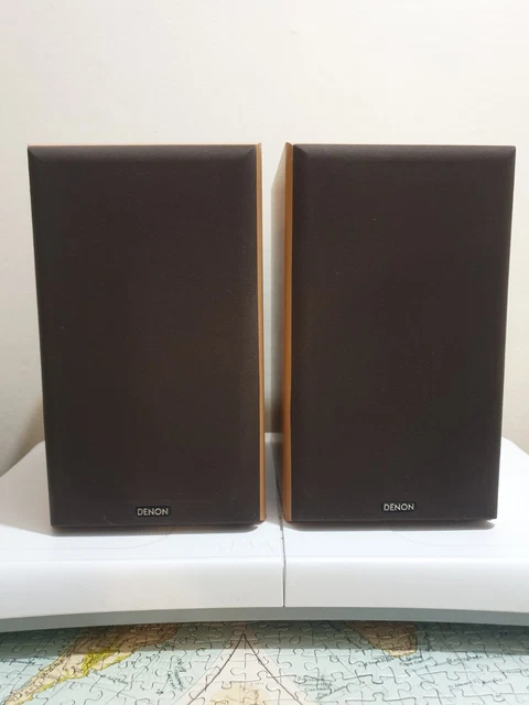 MINT VINTAGE MISSION Denon SC-M50 Bookshelf Speakers Wooden 2Way 6 Ohms ...