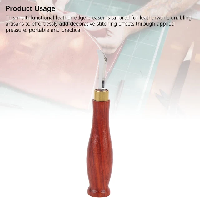EDGE CREASING TOOL Leather Edge Creaser 1.5mm Convenient Grip For ...