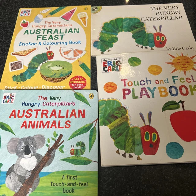 THE VERY HUNGRY CATERPILLAR-ERIC CARLE BOARD BOOKS X 3- Sticker, Touch ...