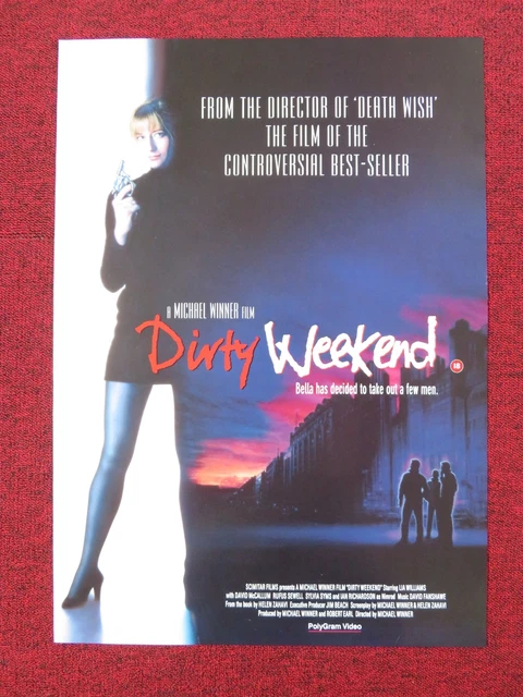 DIRTY WEEKEND VHS Video Poster Michael Winner Rufus Sewell 1993 £15.99 ...