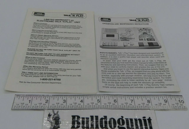 1984 GUIDE ENFANT Sesame Street Electronic Talk 'N Play manuel d ...