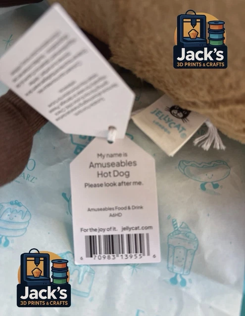 JELLYCAT HOT DOG In Bun New York Exclusive FOA Limited Edition £115.10 ...