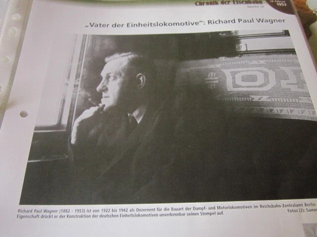 EISENBAHN CHRONIK N 3A 1953 Paul Wagner Vater der Einehitslokomotive ...