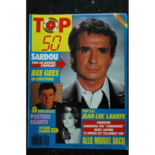 TOP 50 094 1987 12 Sardou Bee Gees Rick Astley Mylene Farmer Muriel ...