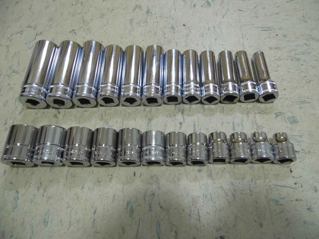 SNAP ON METRIC 3/8” Drive Deep and Shallow 6-point Socket Sets 8 thru 19mm USA £209.11 - PicClick UK