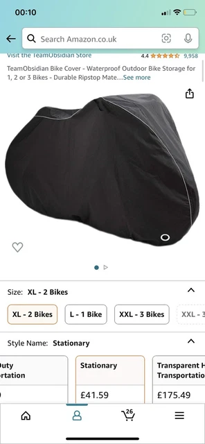 TEAM OBSIDIAN BIKE Cover XL £19.99 - PicClick UK