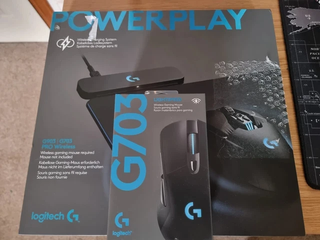 LOGITECH G703 LIGHTESPEED HERO Gaming Mouse and Powerplay wireless ...