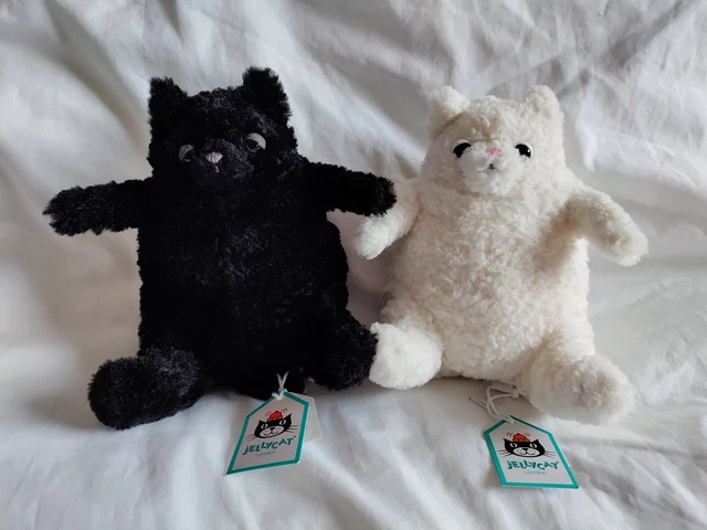JELLYCAT SMALL AMORE Cream & Black Cat Bundle - 15cm New Tagged ...