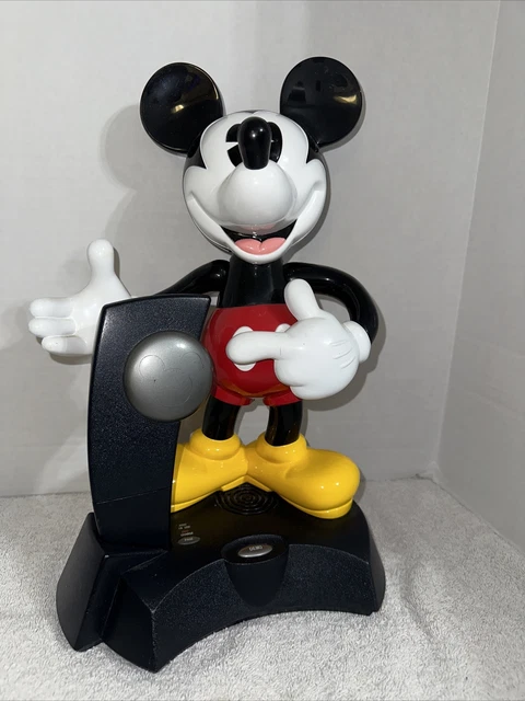 VINTAGE DISNEY MICKEY Mouse Animated Movements Talking Cordless Phone ...
