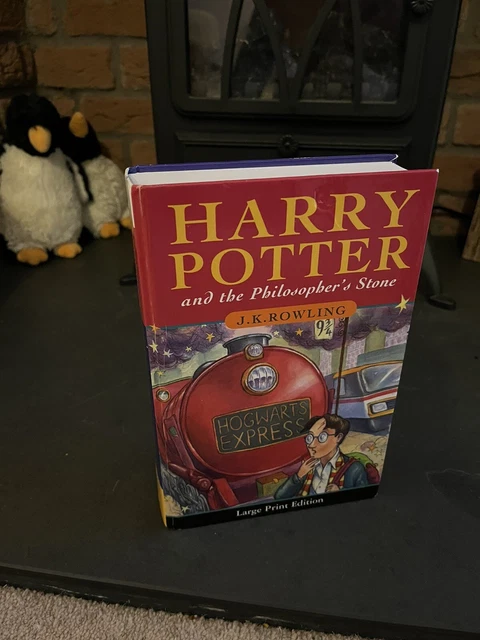 HARRY POTTER & The Philosophers Stone Book Large Print 1st Edition 6th ...