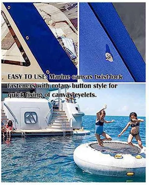 40 SETS CANVAS Twist Lock Fasteners, Turn Button Fasteners, Eyelet and ...