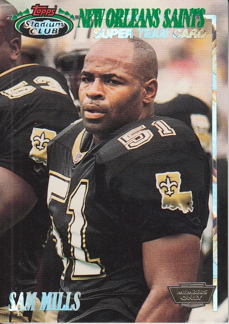 1993 MEMBRES DU Stadium Club seulement parallèle #ST25 Saints/Sam Mills ...
