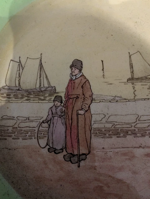 ROYAL DOULTON GRANDPARENT and Child Dutch Harlem Series 24.5cm Plate £ ...