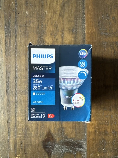 PHILIPS MASTER LEDSPOT ExpertColor High CRI GU10 3.9W (35W Equiv) 3000K ...