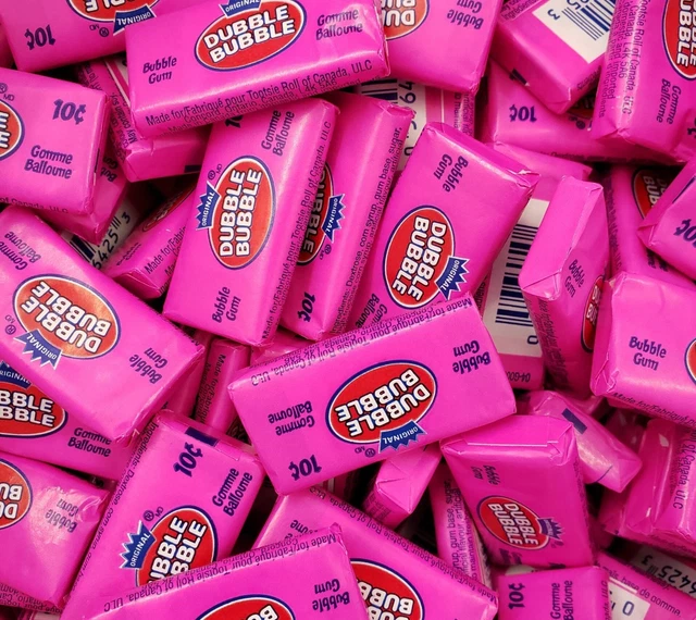 DUBBLE BUBBLE PINK Chewing Gum Squares 1928 Wrapped $16.99 - PicClick CA