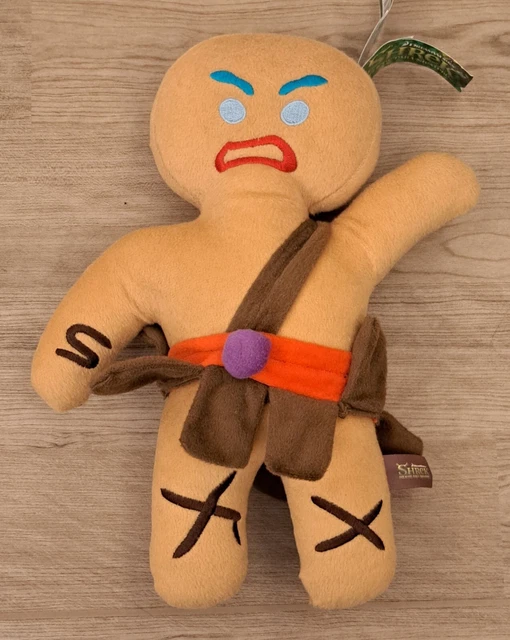 DREAMWORKS SHREK FOREVER After Gingy Gingerbread Man Warrior Plush Soft ...