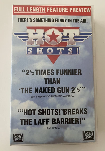 HOT SHOTS [VHS] CBS Fox Video 1991 Big Box Exclusive Dealer Preview ...