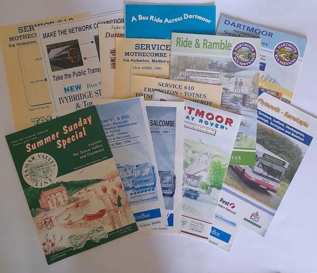 DEVON BUS TIMETABLES booklet leaflets 1990s Dartmoor & South Hams £3.99 ...