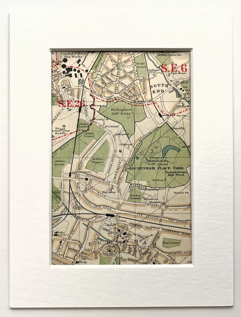 ANTIQUE 1930S LONDON Map - Mounted - SYDENHAM, BECKENHAM 41 £10.79 ...