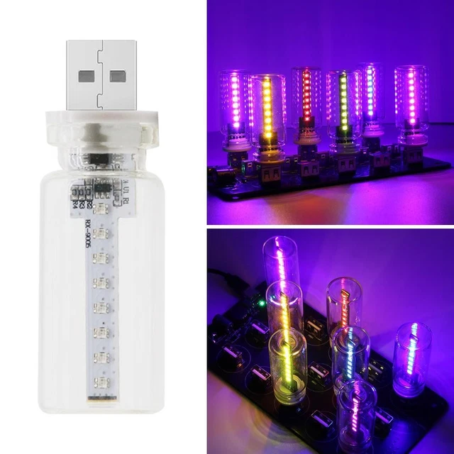NEW PORTABLE USB Plug in LED Mini Night Car Atmosphere Mobile Light ...
