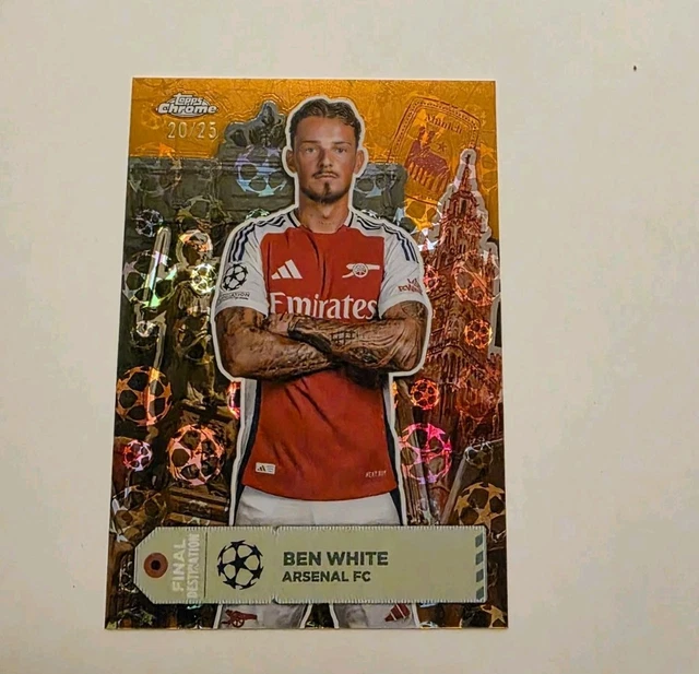 2025 TOPPS CHROME UCC Ben White /25 Final Destination Arsenal #FD-8 ...