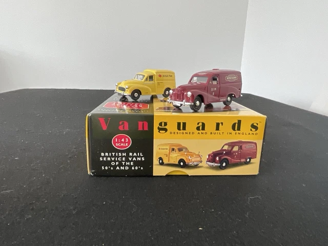 VANGUARDS 1/43 BR Service Vans Austin A40 Morris Mini Mirrors + Cert ...