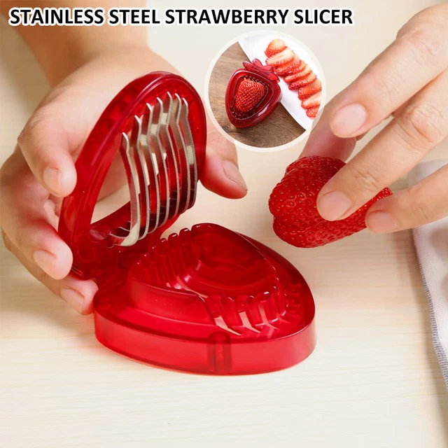 STRAWBERRY SLICER TOOL Stainless Steel Strawberry Cutter with Blade ...