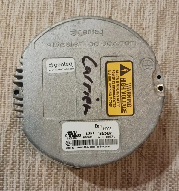 GENTEQ EON HD03 1/2HP Blower Motor Module 3/9/2013 For Carrier $205.97 - PicClick CA