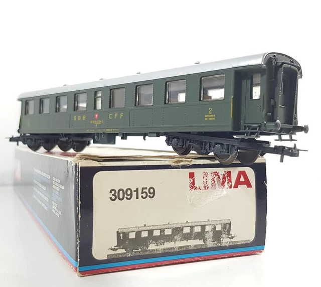 BOXED LIMA 309159 - SWISS SBB CFF, 2nd CLASS, STANDARD PASSENGER COACH ...
