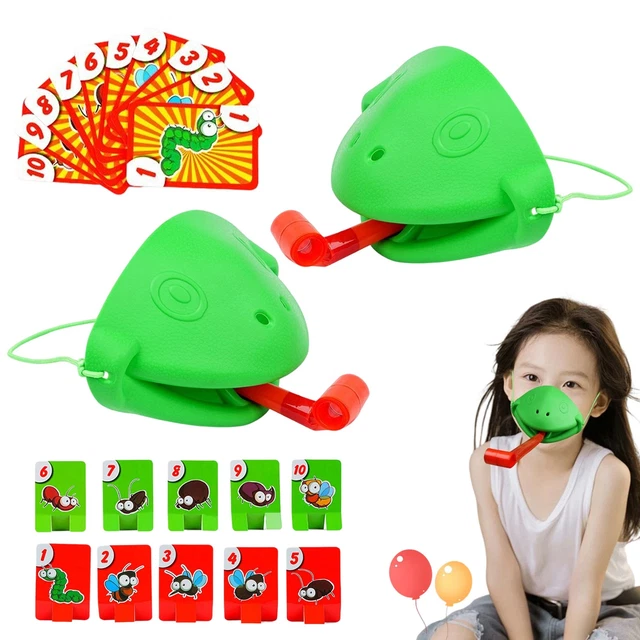 FROG TONGUE GAME Family Games Party Games Chameleon Lizard Frog Mask ...