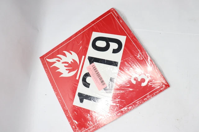 (25-PK) LABELMASTER FLAMMABLE Liquid Hazmat Tagboard Placard Red 273mm ...