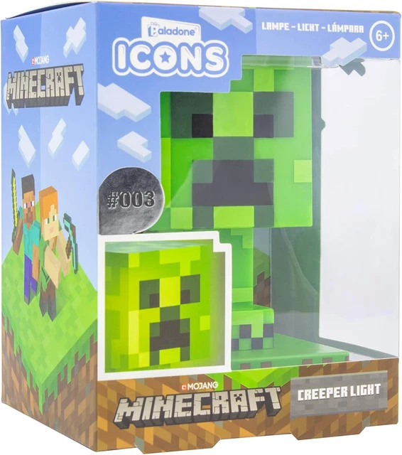 MINECRAFT CREEPER 3D Night Light - Battery-Powered Gaming Decor, 12cm £ ...
