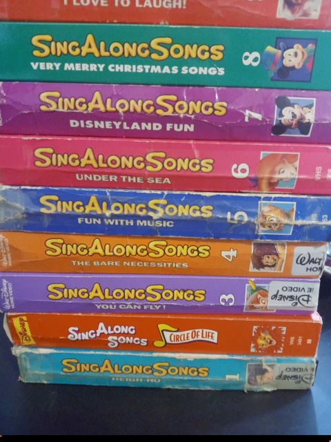 Lot Of 12 Walt Disney Sing Along Song Vhs Tapes 45 59 Picclick Ca
