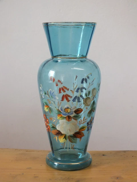 Vase Ancien En Verre Color
