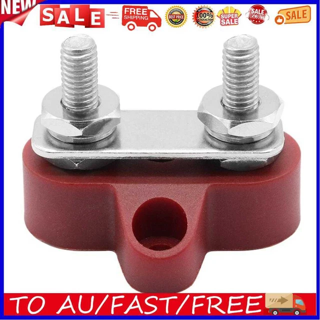 BUS BAR TERMINAL Block Heavy Duty Dual M6 Power Distribution Stud (Red) EUR 7,78 - PicClick FR