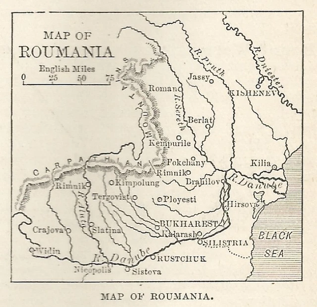 C2031 MAP OF Romania - Vintage Map - 1920 Vintage Map £6.17 - PicClick UK