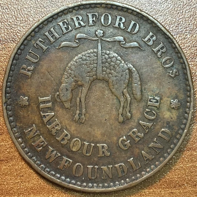 NEWFOUNDLAND CANADA HALFPENNY Token NF-1C4 Harbour Grace Rutherford ...