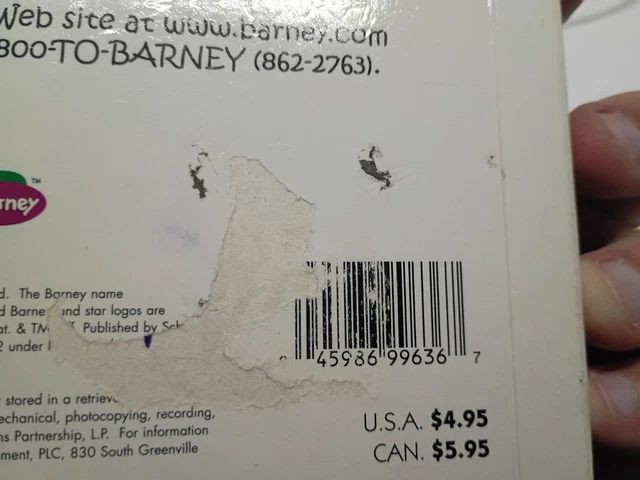 VINTAGE 1996 LYONS Group Barney Plays Nose to Toes Board Book £3.73 ...